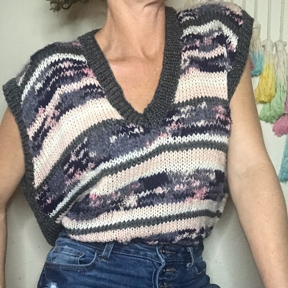 Vintage | Tops | Vtg Acrylic Knit Top | Poshmark